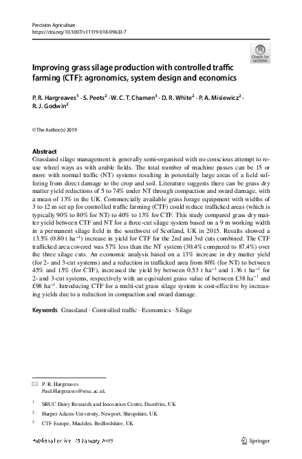 (PDF) Improving grass silage production with controlled traffic farming ...