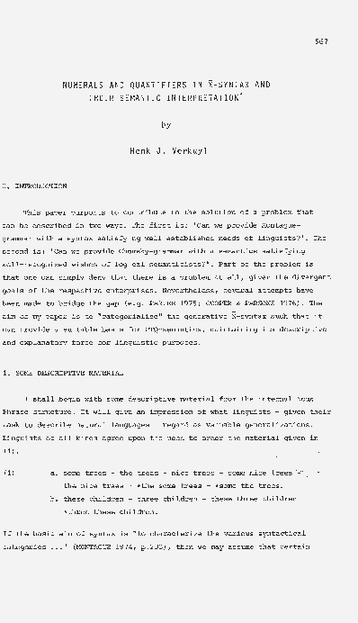 (PDF) Numerals and Quantifiers in X-bar Syntax and their Semantic Interpretation