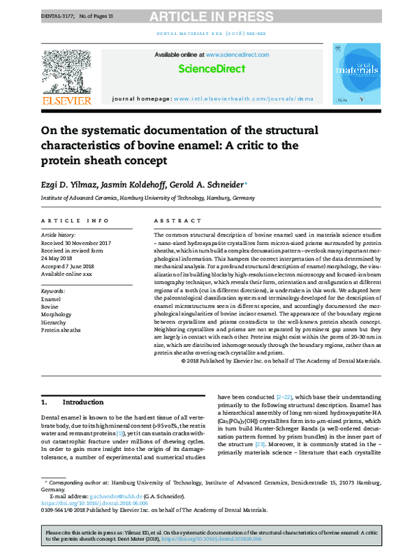 (PDF) On the systematic documentation of the structural characteristics ...