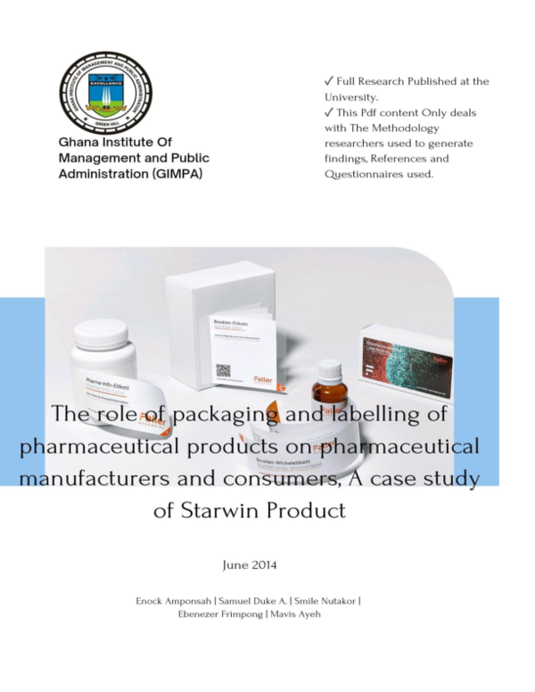 (PDF) The role of packaging and labelling of pharmaceutical products on pharmaceutical ...