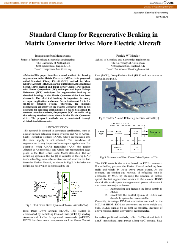 (PDF) Standard Clamp for Regenerative Braking in Matrix Converter Drive ...