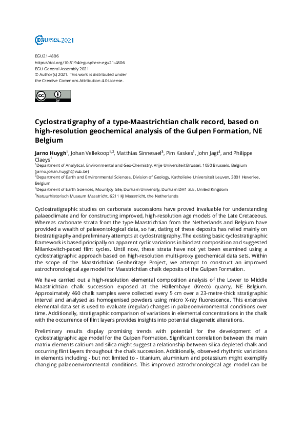 (PDF) Cyclostratigraphy of a type-Maastrichtian chalk record, based on ...