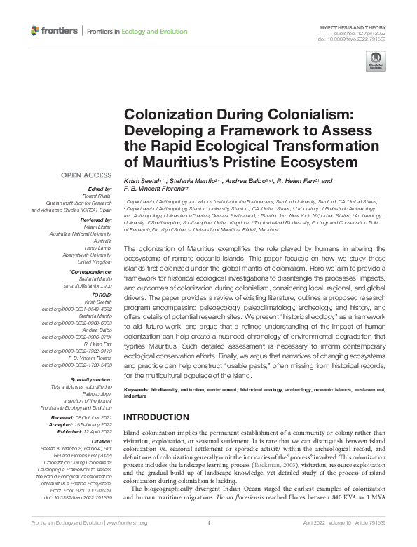 (PDF) Colonization During Colonialism: Developing a Framework to Assess ...