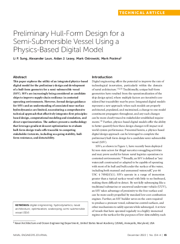 (PDF) Preliminary Hull-Form Preliminary Hull-Form Preliminary Design for a Semi-Submersible ...