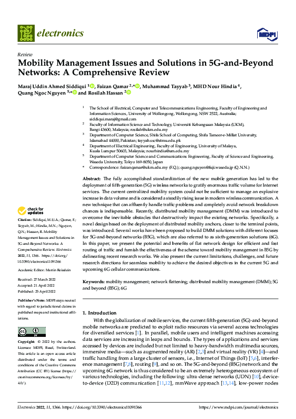 (PDF) Mobility Management Issues and Solutions in 5G-and-Beyond ...