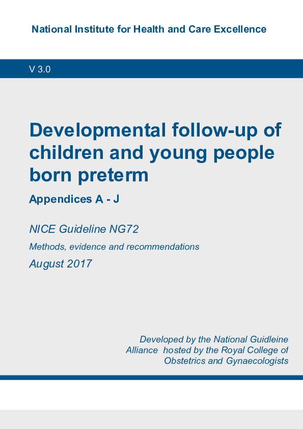 Developmental follow-up of children and young people born preterm ...