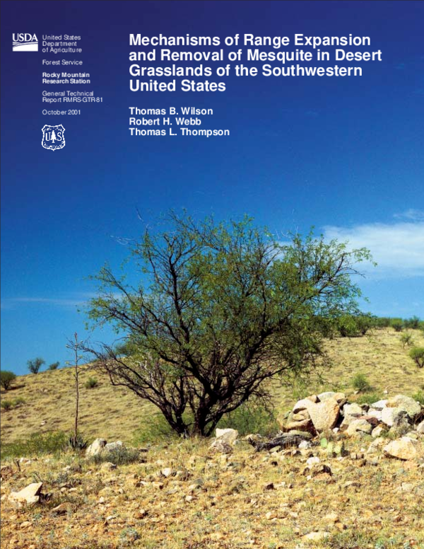 (PDF) Mechanisms of range expansion and removal of mesquite in desert ...