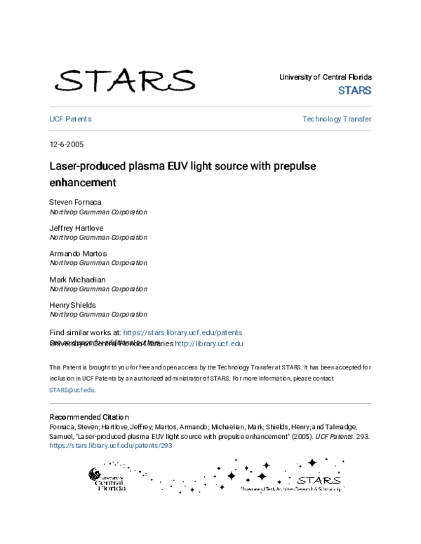 (PDF) Laser-produced plasma EUV light source with pre-pulse enhancement