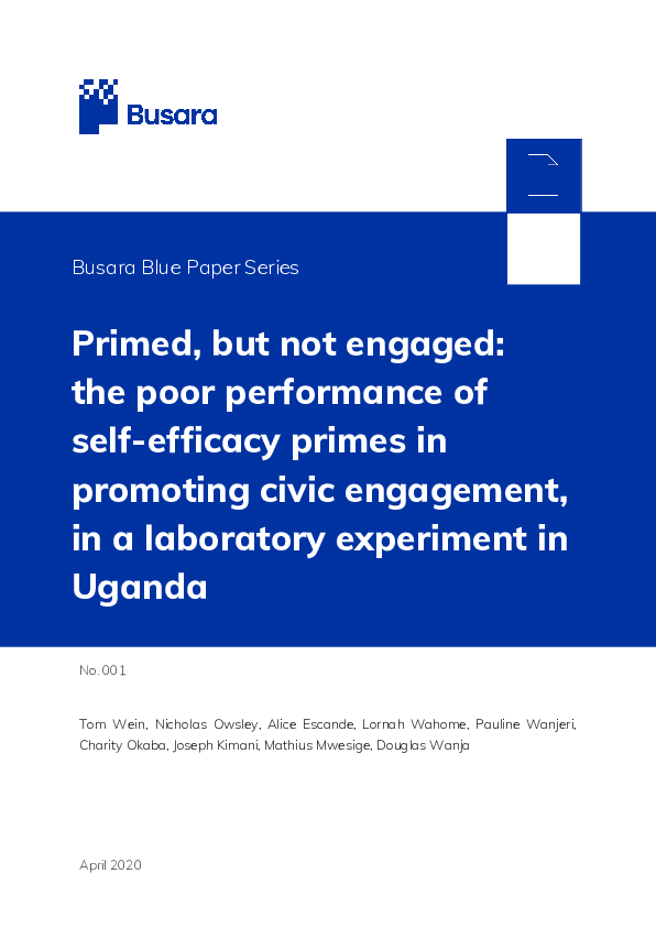 (PDF) Primed, but not engaged: the poor performance of self-efficacy ...