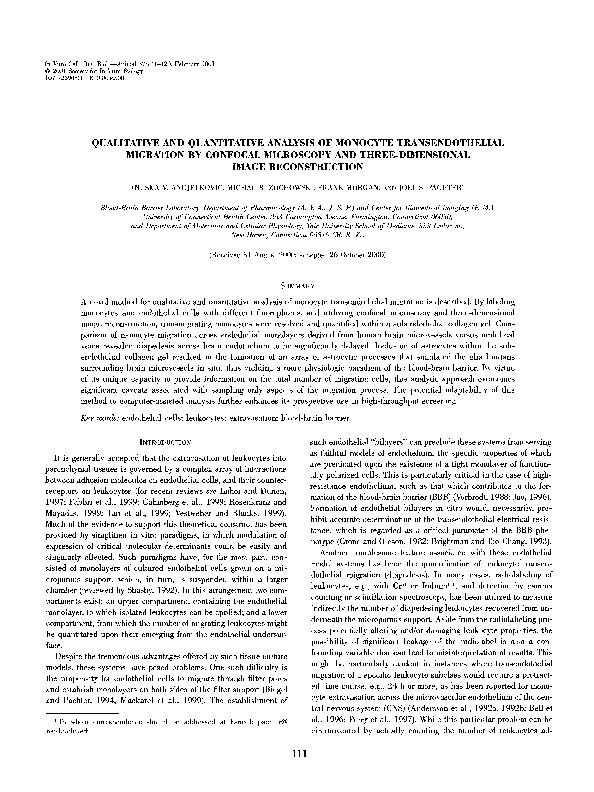 (PDF) Qualitative and Quantitative Analysis of Monocyte ...