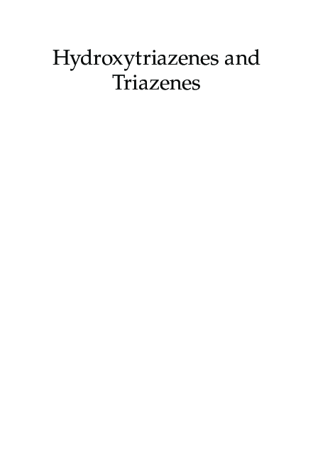 (PDF) Hydroxytriazenes and Triazenes