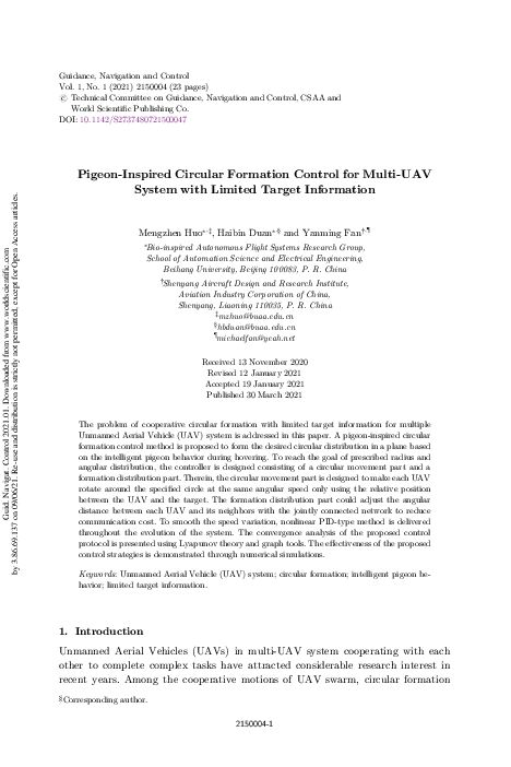 (PDF) Pigeon-Inspired Circular Formation Control for Multi-UAV System ...