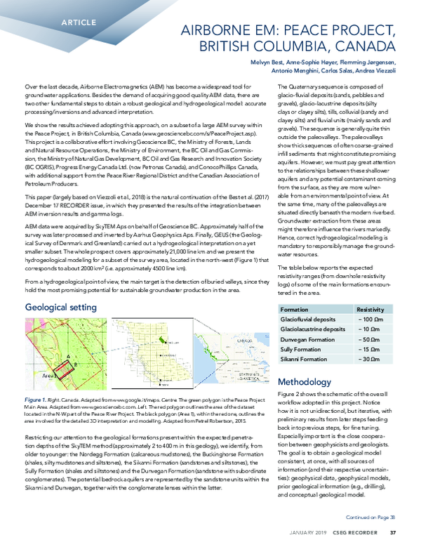 (PDF) Airborne Em: Peace Project, British Columbia, Canada