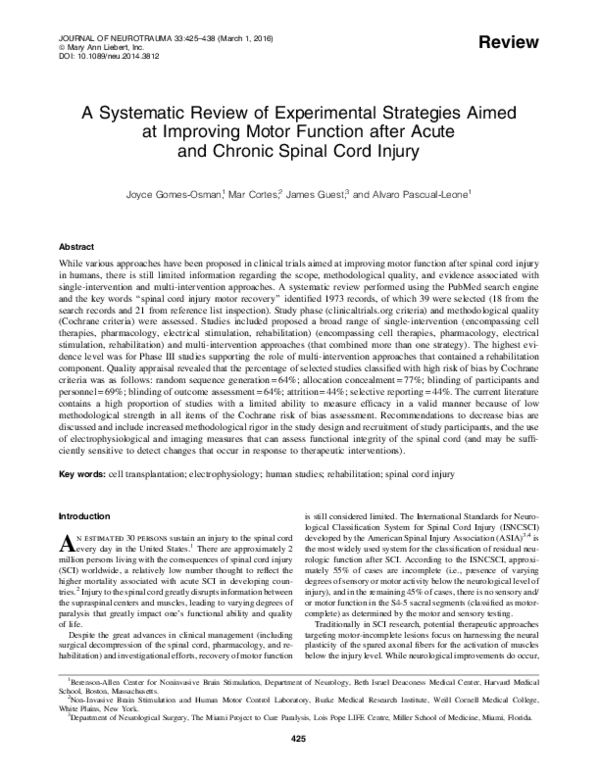 (PDF) A Systematic Review of Experimental Strategies Aimed at Improving ...