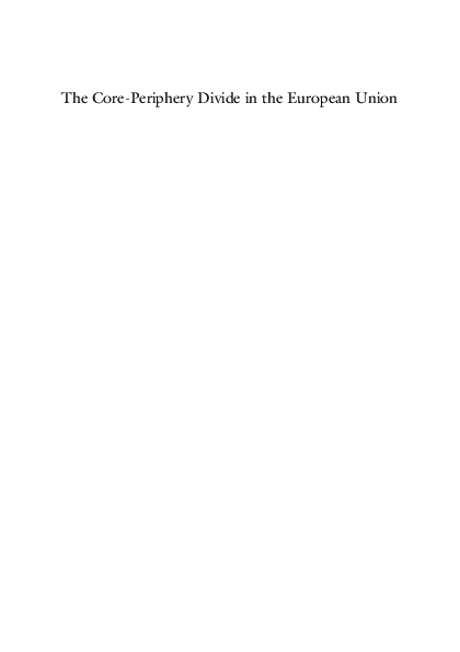 (PDF) The Core-Periphery Divide in the European Union