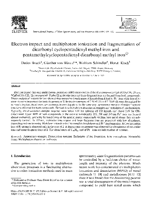 (PDF) Electron impact and multiphoton ionization and fragmentation of ...