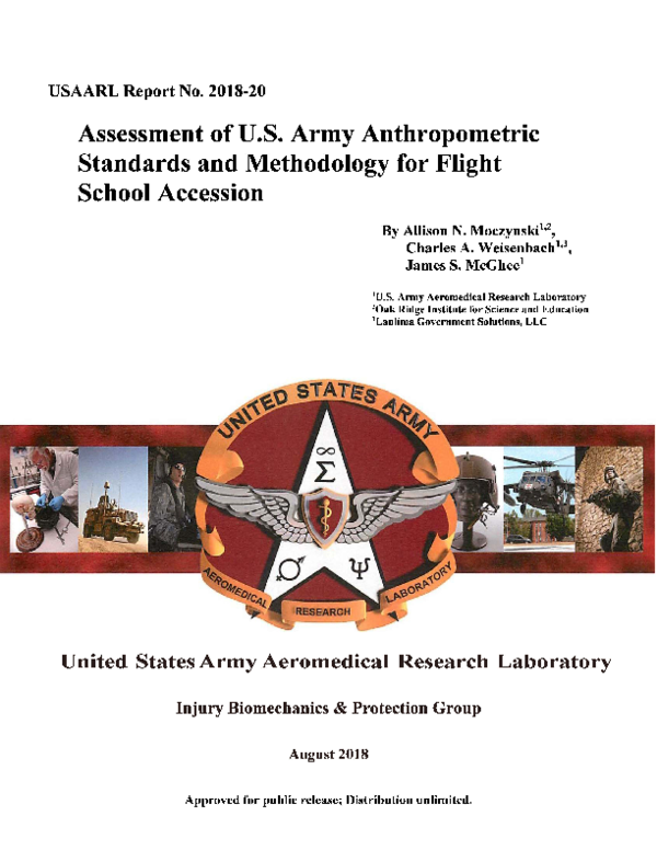 (PDF) Assessment of U. S. Army Anthropometric Standards and Methodology ...