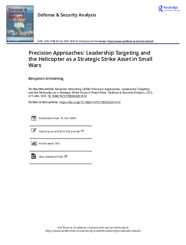 (PDF) Precision Approaches: Leadership Targeting and the Helicopter as ...