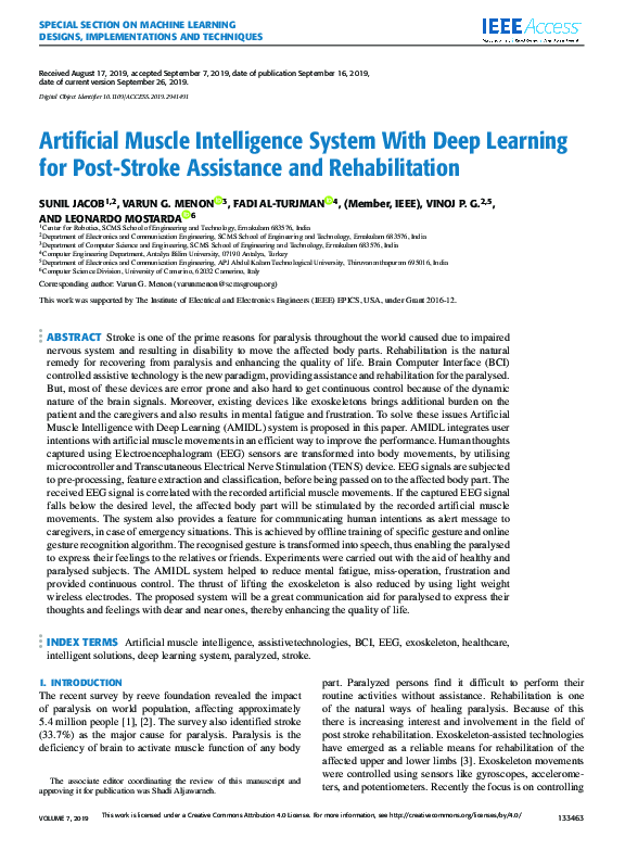 (PDF) Artificial Muscle Intelligence System With Deep Learning for Post ...