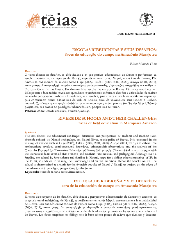 (PDF) Escolas ribeirinhas e seus desafios: faces da educação do campo ...