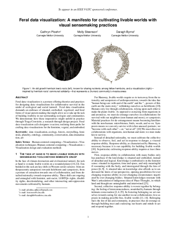 (PDF) Feral data visualization: A manifesto for cultivating livable worlds with visual ...
