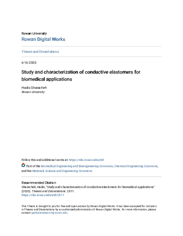 (PDF) Study and characterization of conductive elastomers for ...