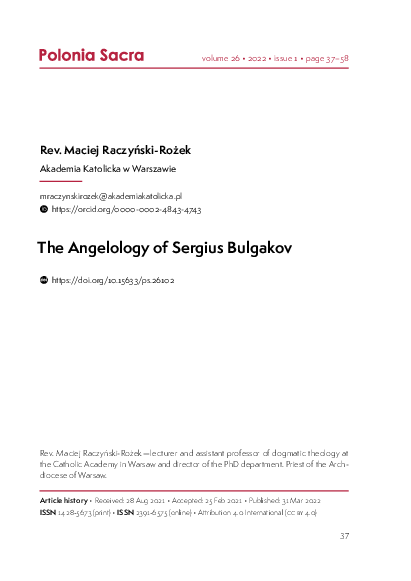 (PDF) The Angelology of Sergius Bulgakov