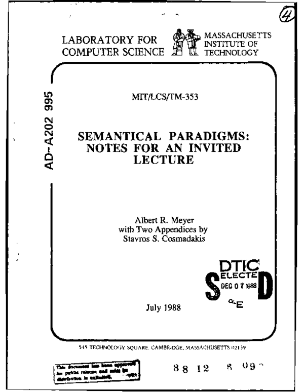 (PDF) Semantical Paradigms: Notes for an Invited Lecture