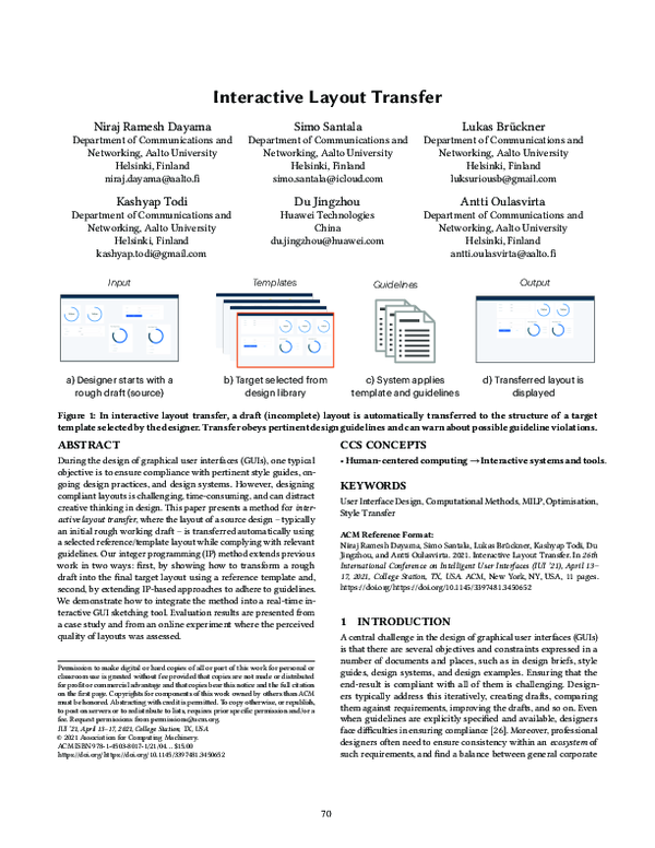 (PDF) Interactive Layout Transfer