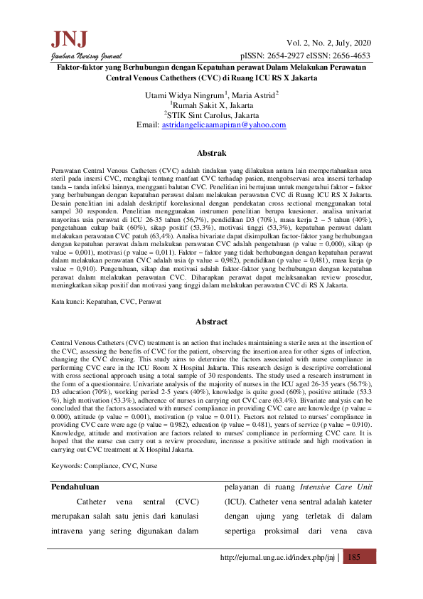 (PDF) Faktor-faktor yang Berhubungan dengan Kepatuhan perawat Dalam ...