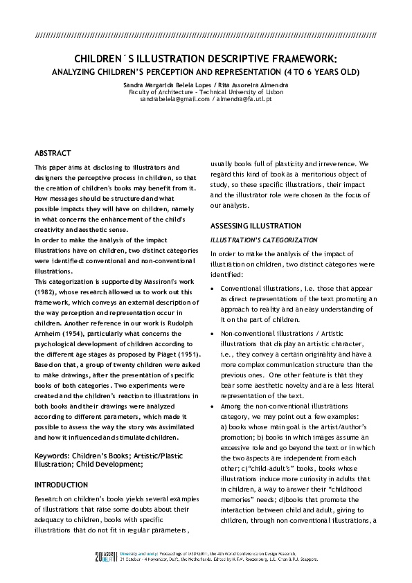 (PDF) Children's Illustration Descriptive Framework: Analyzing Children ...