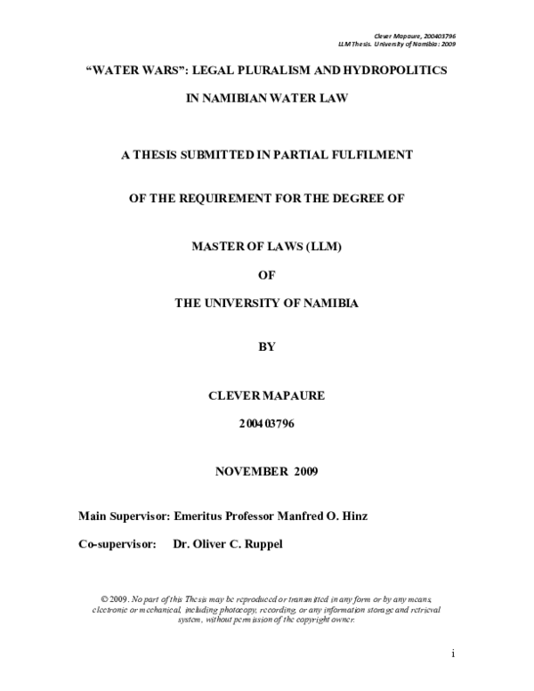 (PDF) University of Namibia: 2009 i