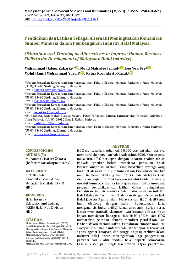 (PDF) Pendidikan dan Latihan Sebagai Alternatif Meningkatkan Kemahiran ...