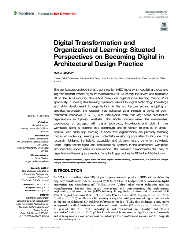 (PDF) Digital Transformation and Organizational Learning: Situated Perspectives on Becoming ...