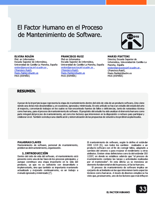 (PDF) El Factor Humano Palabras Claves