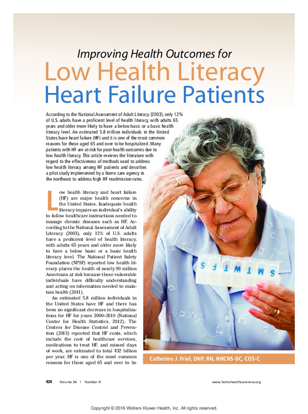(PDF) Improving Health Outcomes for Low Health Literacy Heart Failure ...