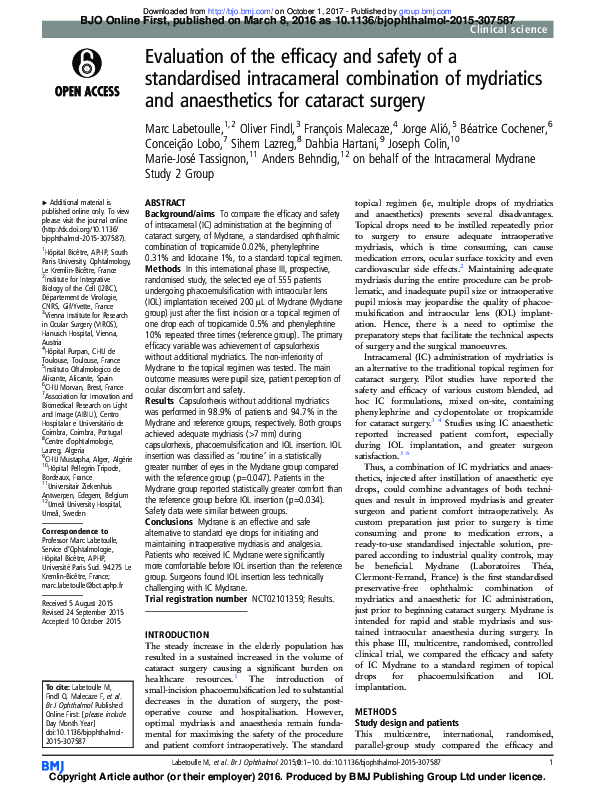 (PDF) Evaluation of the efficacy and safety of a standardised ...