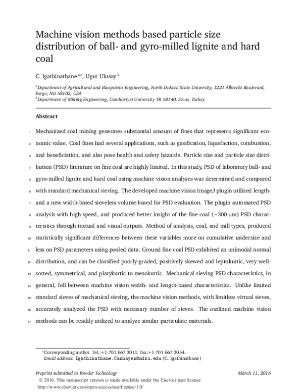 (PDF) Machine vision methods based particle size distribution of ball ...