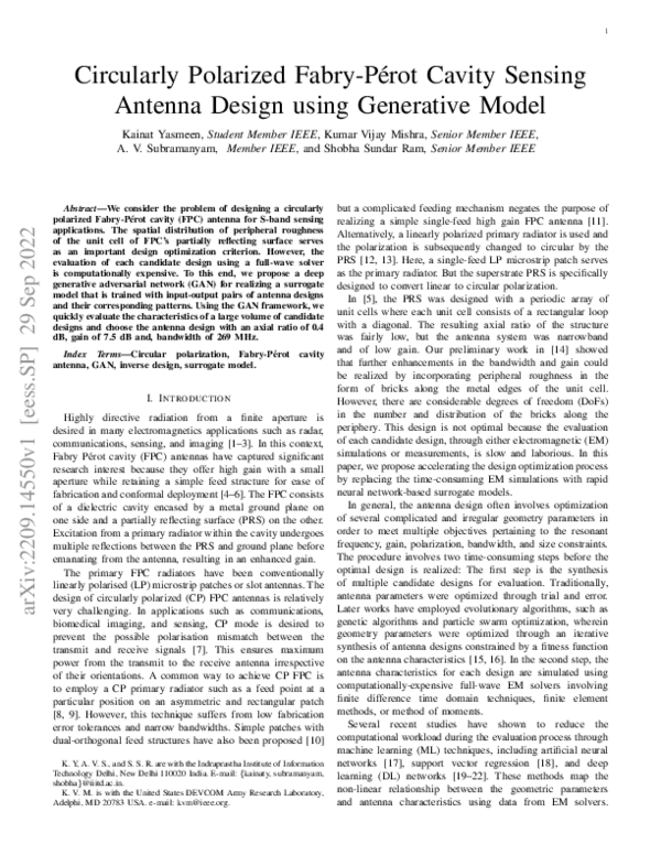(PDF) Circularly Polarized Fabry-Perot Cavity Sensing Antenna Design ...