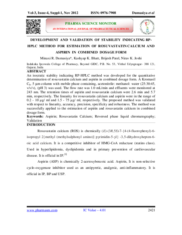 (PDF) Development and Validation of Stability Indicating RP- HPLC Method for Estimation of ...