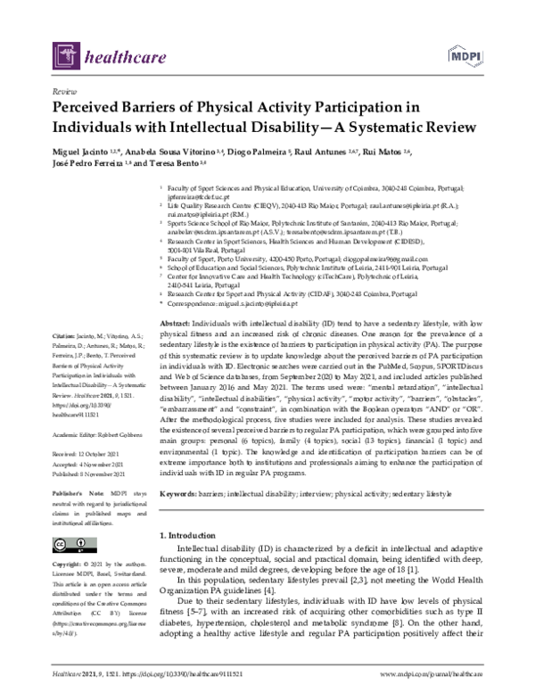 (PDF) Perceived Barriers of Physical Activity Participation in ...
