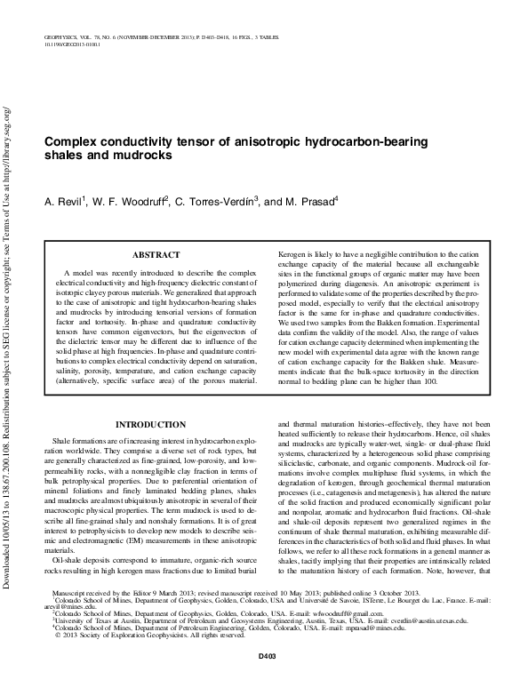 (PDF) Complex conductivity tensor of anisotropic hydrocarbon-bearing ...