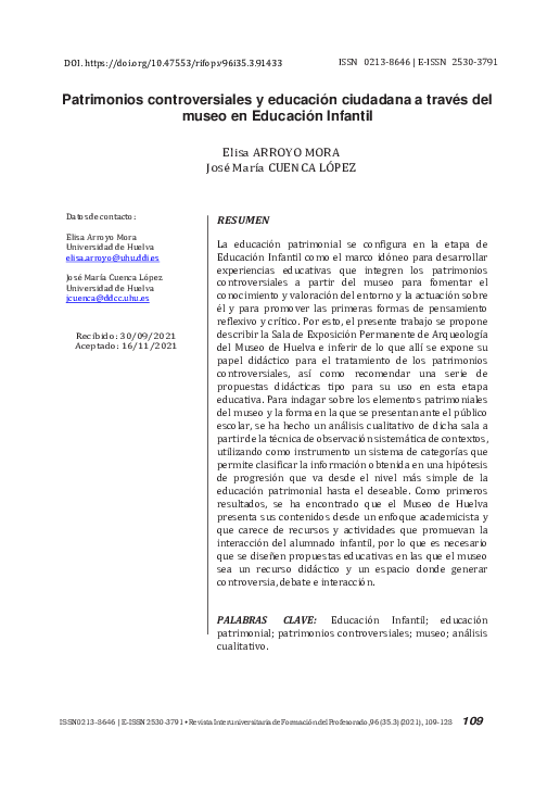 (PDF) Patrimonios controversiales y educación ciudadana a través del ...