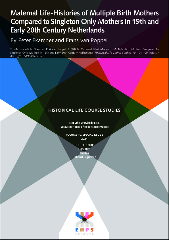 (PDF) Maternal Life-Histories of Multiple Birth Mothers Compared to ...