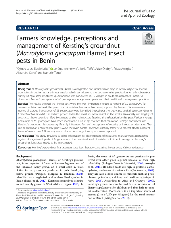 (PDF) Farmers' knowledge, perceptions and management of the gall ...
