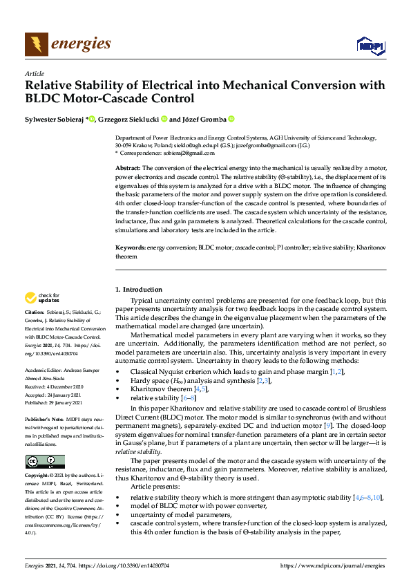 (PDF) Relative Stability of Electrical into Mechanical Conversion with ...