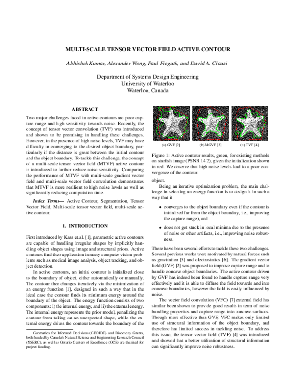 (PDF) Multi-scale tensor vector field active contour