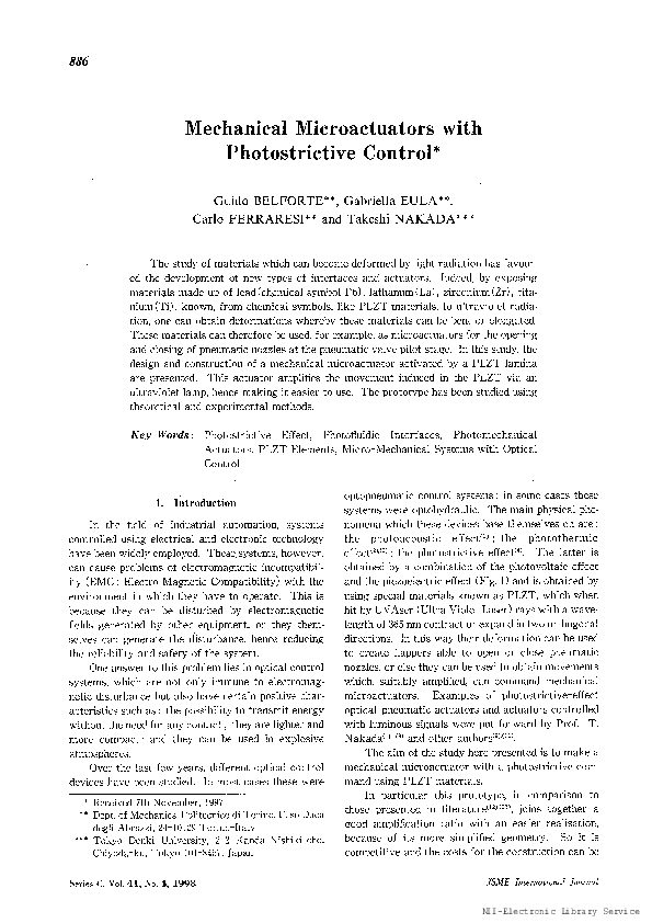 (PDF) Mechanical Microactuators with Photostrictive Control | G ...