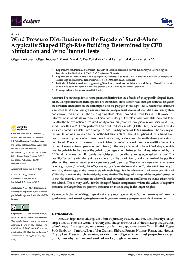 (PDF) Wind Pressure Distribution on the Façade of Stand-Alone ...
