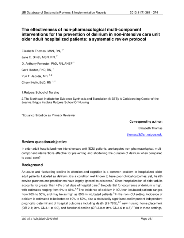 (PDF) The effectiveness of non-pharmacological multi-component interventions for the prevention ...